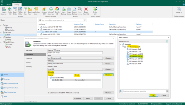 Migrate Virtual Machines Between Different Hypervisors By Using Veeam Backup And Replication
