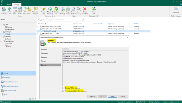 Migrate Virtual Machines Between Different Hypervisors By Using Veeam Backup And Replication