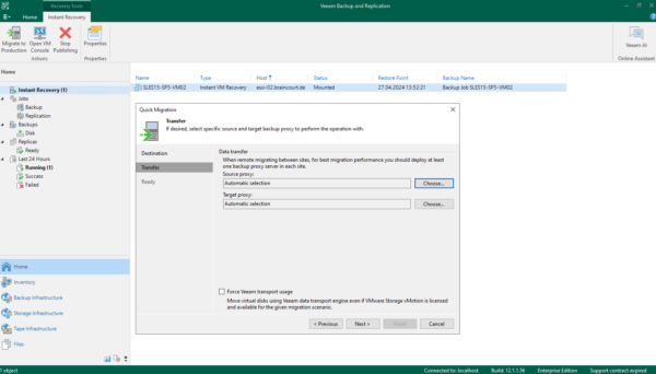 Migrate Virtual Machines between different Hypervisors by using Veeam Backup and Replication ...
