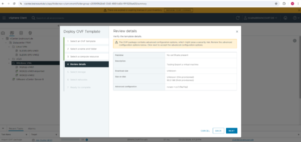 Export/Import Virtual Machines in VMware vSphere - .matrixpost.net
