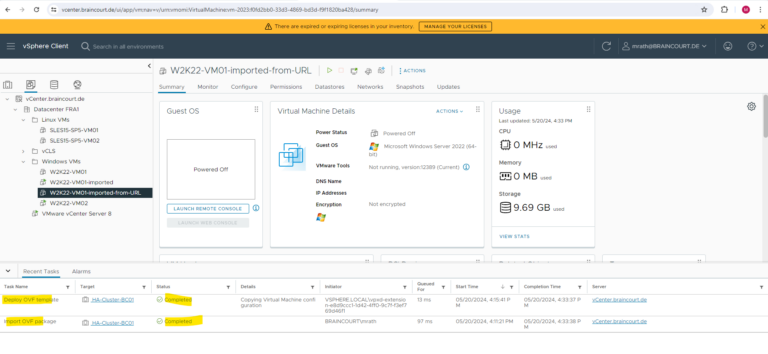 Export/Import Virtual Machines in VMware vSphere - .matrixpost.net