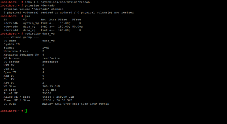 Vsphere Linux Virtual Machines Extend Disks Lvm Logical Volumes And The File System