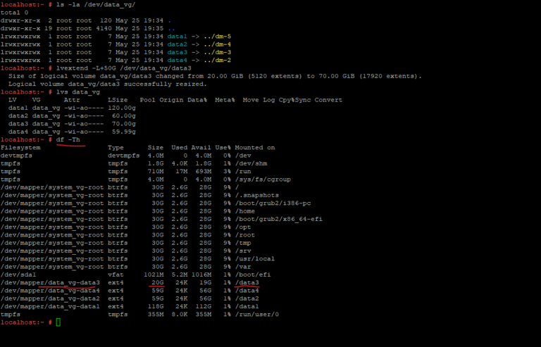vSphere Linux Virtual Machines – Extend Disks, LVM Logical Volumes and ...