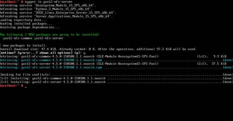 Set up an NFS Server on SUSE Linux Enterprise Server 15 - .matrixpost.net
