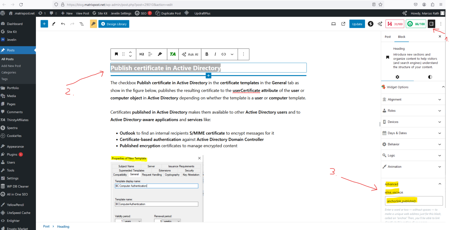 Create Anchor Aka Jump Links In Wordpress