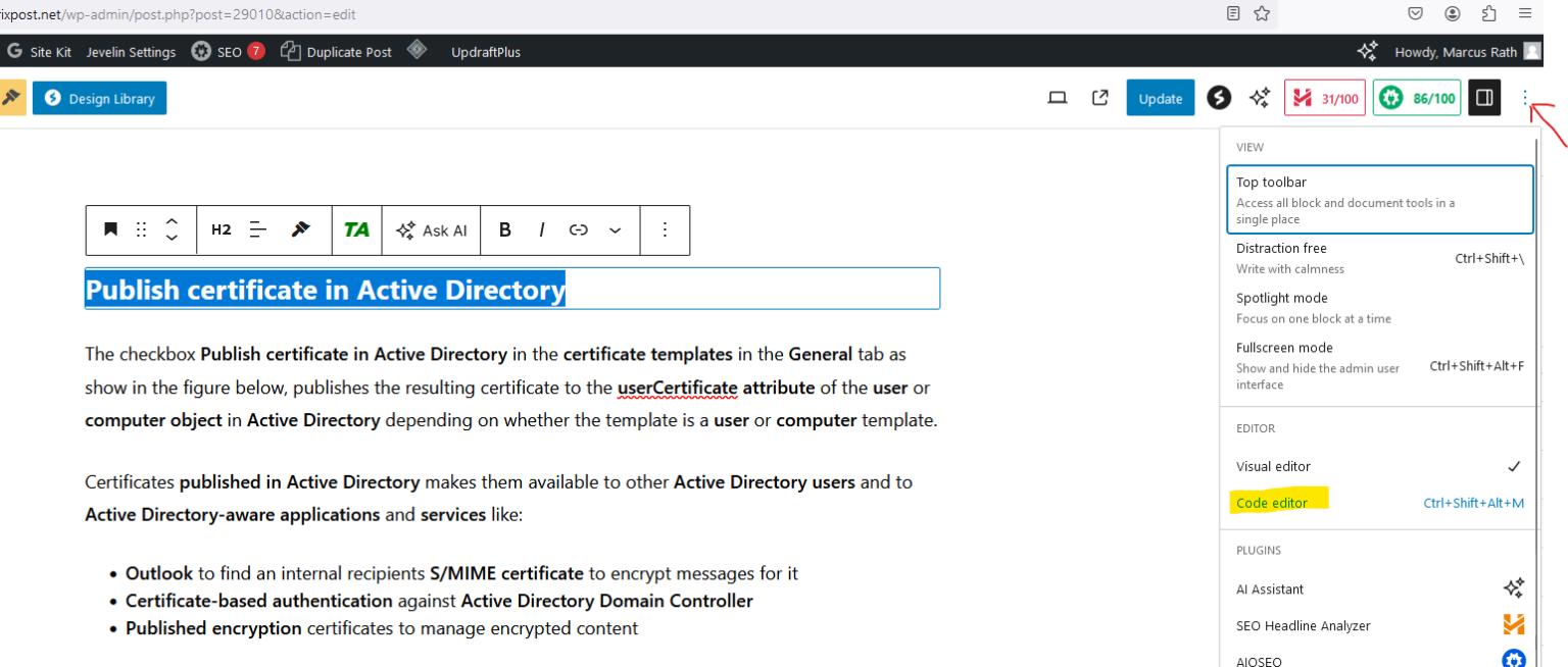 Create Anchor (aka Jump) Links in WordPress - .matrixpost.net