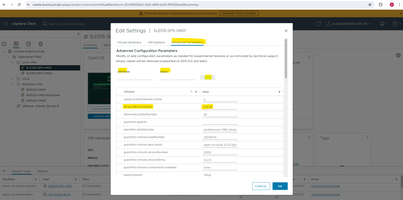VMware Virtual Machine using dedicated EFI System Partition Disk boots ...
