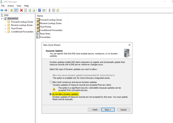 Set up Windows DNS dynamic Updates - .matrixpost.net