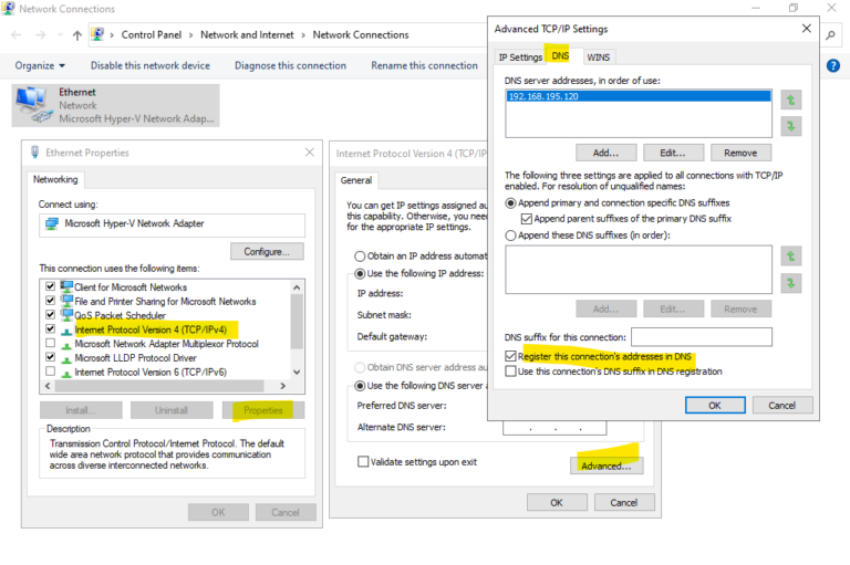 Set up Windows DNS dynamic Updates - .matrixpost.net