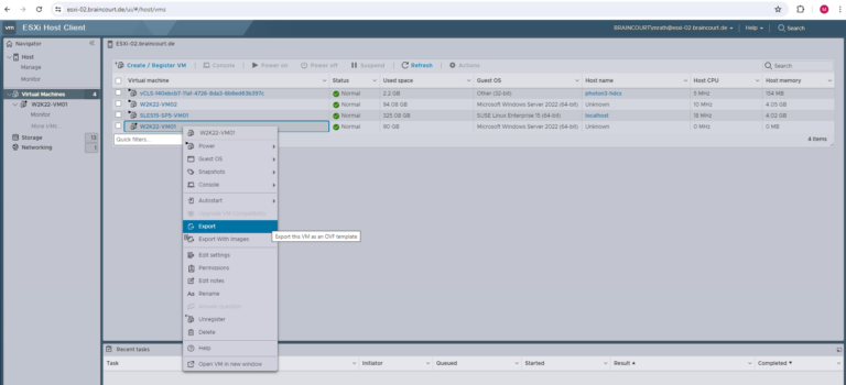 Export/Import Virtual Machines in VMware vSphere - .matrixpost.net