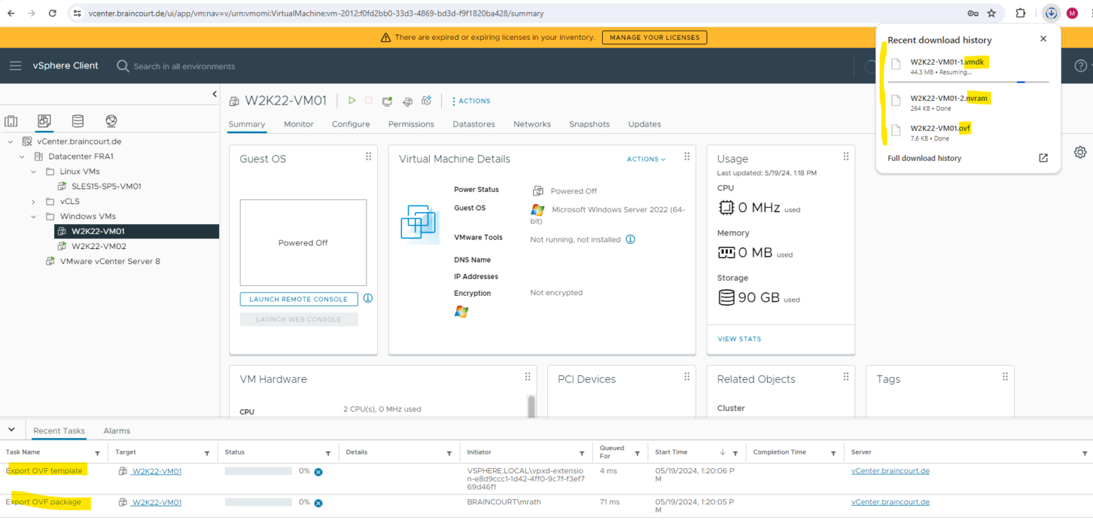 Export/Import Virtual Machines in VMware vSphere - .matrixpost.net