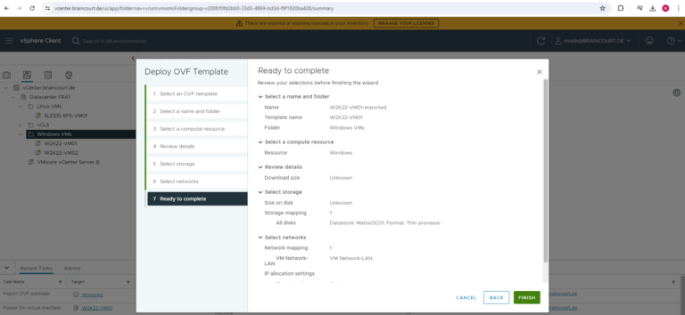 Export/Import Virtual Machines in VMware vSphere - .matrixpost.net