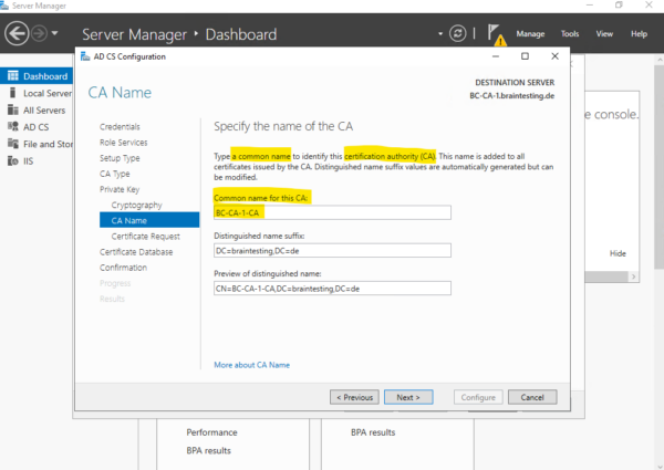 Set up a 2-tier PKI in Active Directory Certificate Services (AD CS ...