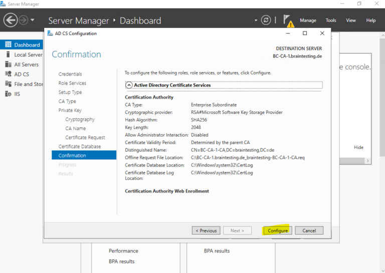 Set up a 2-tier PKI in Active Directory Certificate Services (AD CS ...