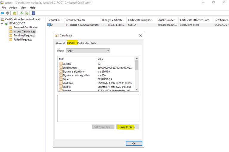 Set up a 2-tier PKI in Active Directory Certificate Services (AD CS ...