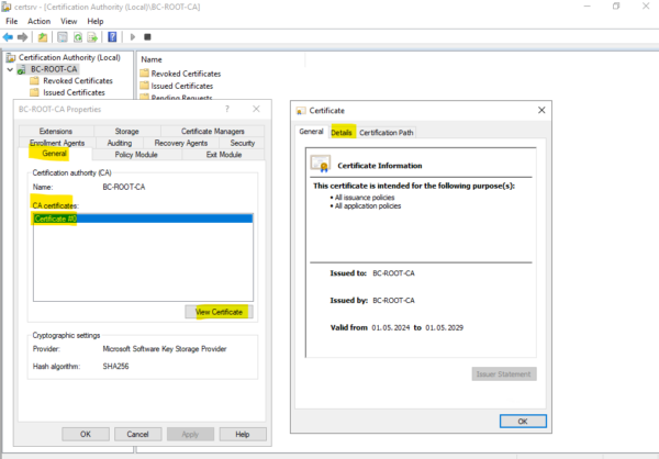 Set up a 2-tier PKI in Active Directory Certificate Services (AD CS ...