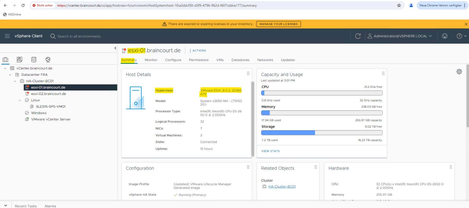 Upgrade the VMware vSphere Environment from Version 7 to 8 – Part 2 ...