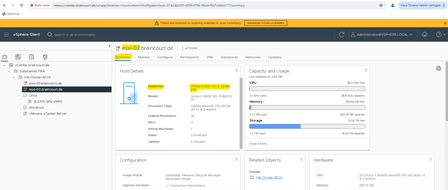 Upgrade the VMware vSphere Environment from Version 7 to 8 – Part 2 ...
