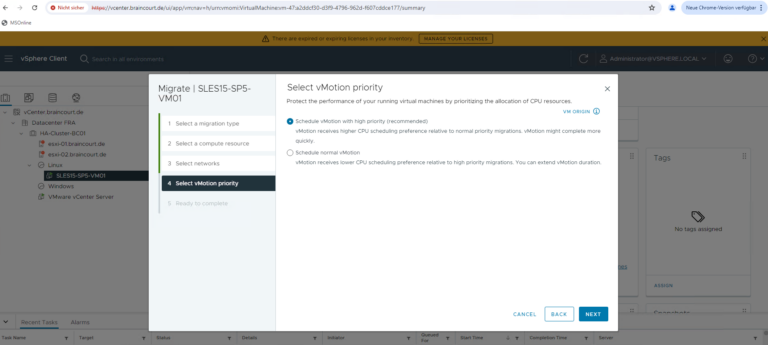 Enable the Enhanced vMotion Compatibility (EVC) Mode for a vSphere ...