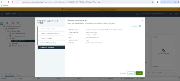 Enable the Enhanced vMotion Compatibility (EVC) Mode for a vSphere ...