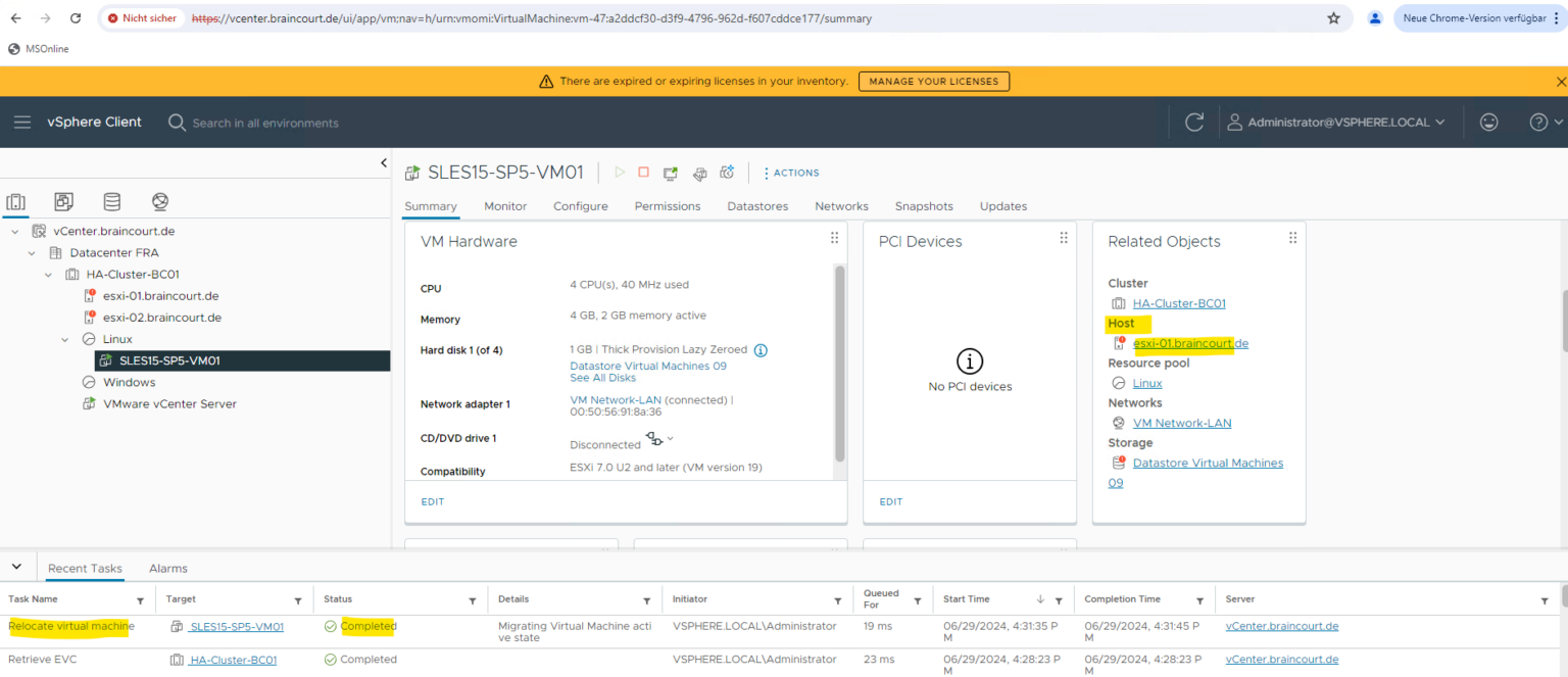 Enable the Enhanced vMotion Compatibility (EVC) Mode for a vSphere ...