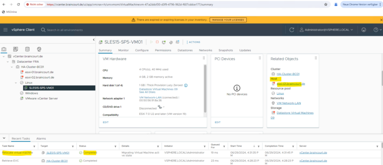 Enable the Enhanced vMotion Compatibility (EVC) Mode for a vSphere ...