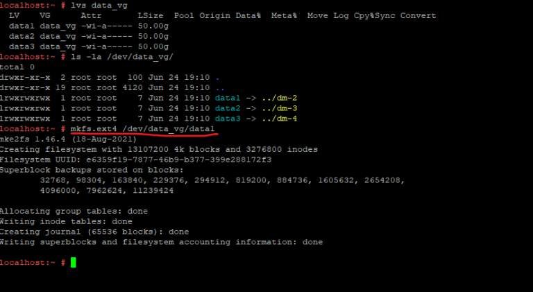 Linux Lvm Create A New Volume Group And Logical Volumes