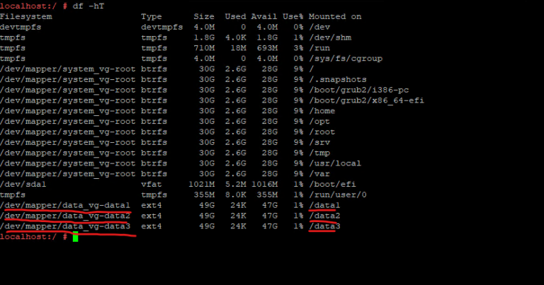 Linux Lvm Create A New Volume Group And Logical Volumes