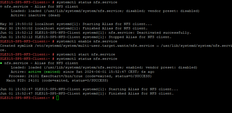 Set up an NFS Server on SUSE Linux Enterprise Server 15 - .matrixpost.net