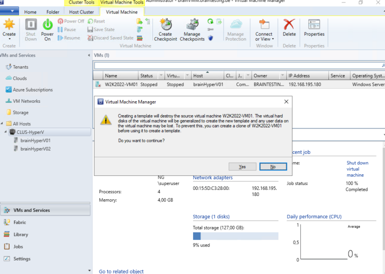 Running System Center 2022 Virtual Machine Manager (SCVMM ...