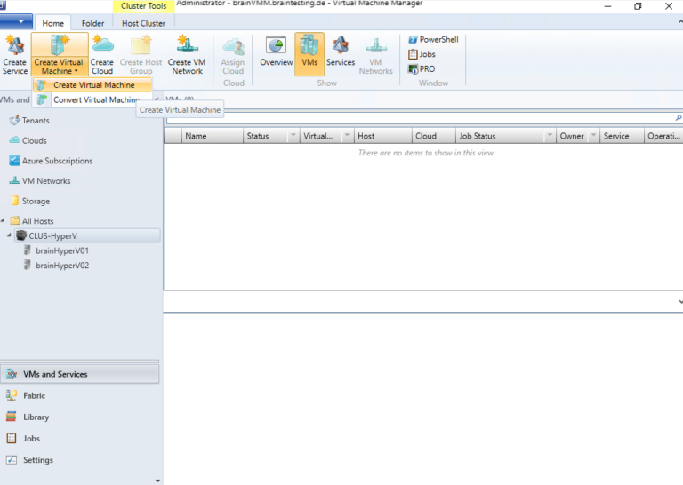 Running System Center 2022 Virtual Machine Manager (SCVMM ...