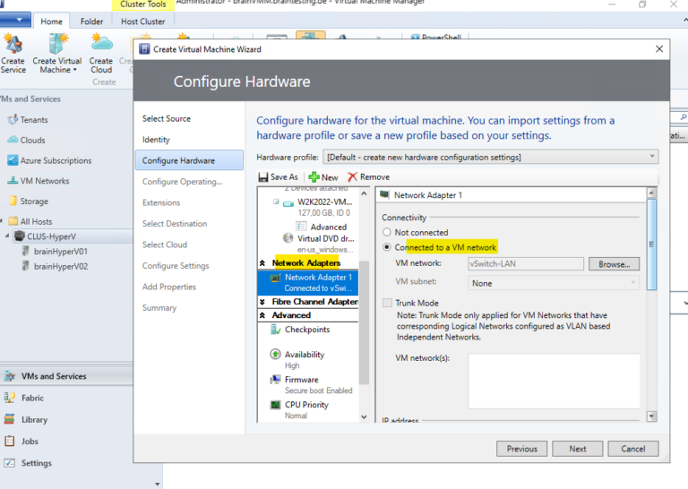 Running System Center 2022 Virtual Machine Manager (SCVMM ...