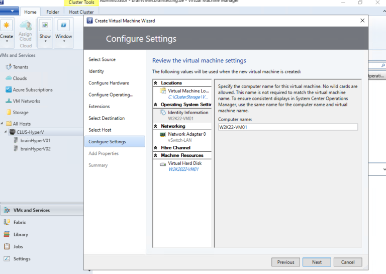 Running System Center 2022 Virtual Machine Manager (SCVMM ...