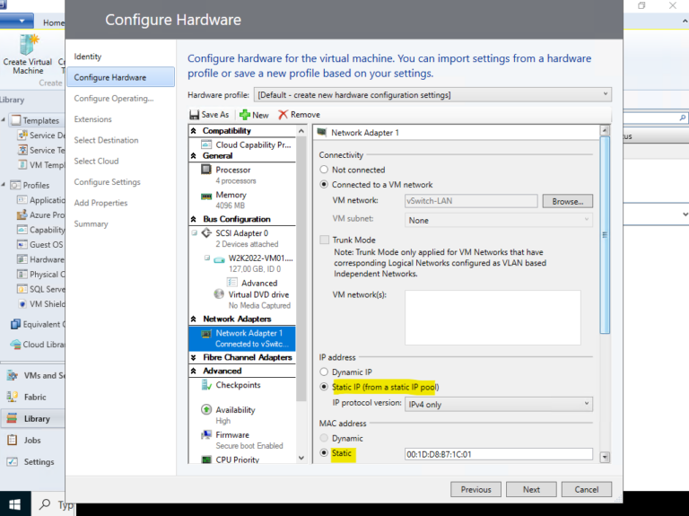 Running System Center 2022 Virtual Machine Manager (SCVMM ...