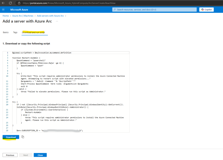 How to onboard on-premise Server to Azure Arc - .matrixpost.net