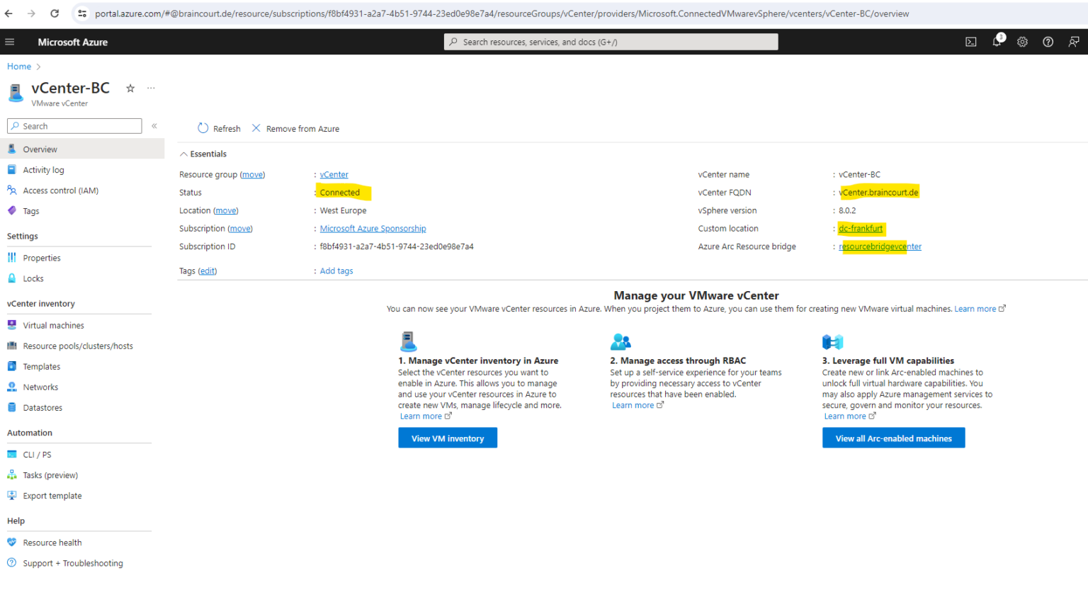How to set up Arc-enabled VMware vSphere - .matrixpost.net