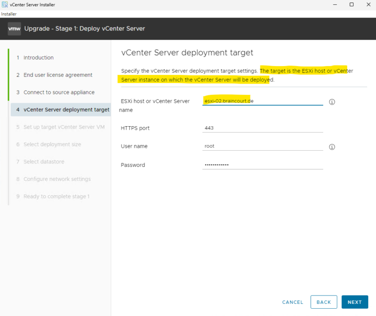 Upgrade the VMware vSphere Environment from Version 7 to 8 – Part 1 – Upgrade vCenter Server ...