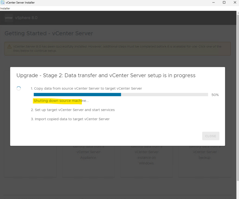Upgrade the VMware vSphere Environment from Version 7 to 8 – Part 1 – Upgrade vCenter Server ...