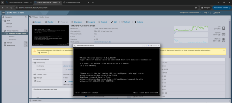 Upgrade the VMware vSphere Environment from Version 7 to 8 – Part 1 – Upgrade vCenter Server ...