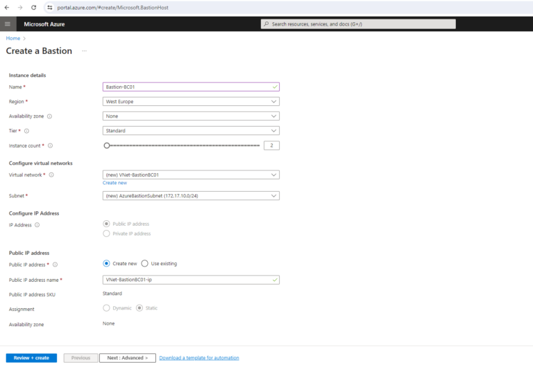 Set up Azure Bastion - .matrixpost.net
