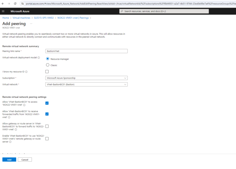 Set up Azure Bastion - .matrixpost.net