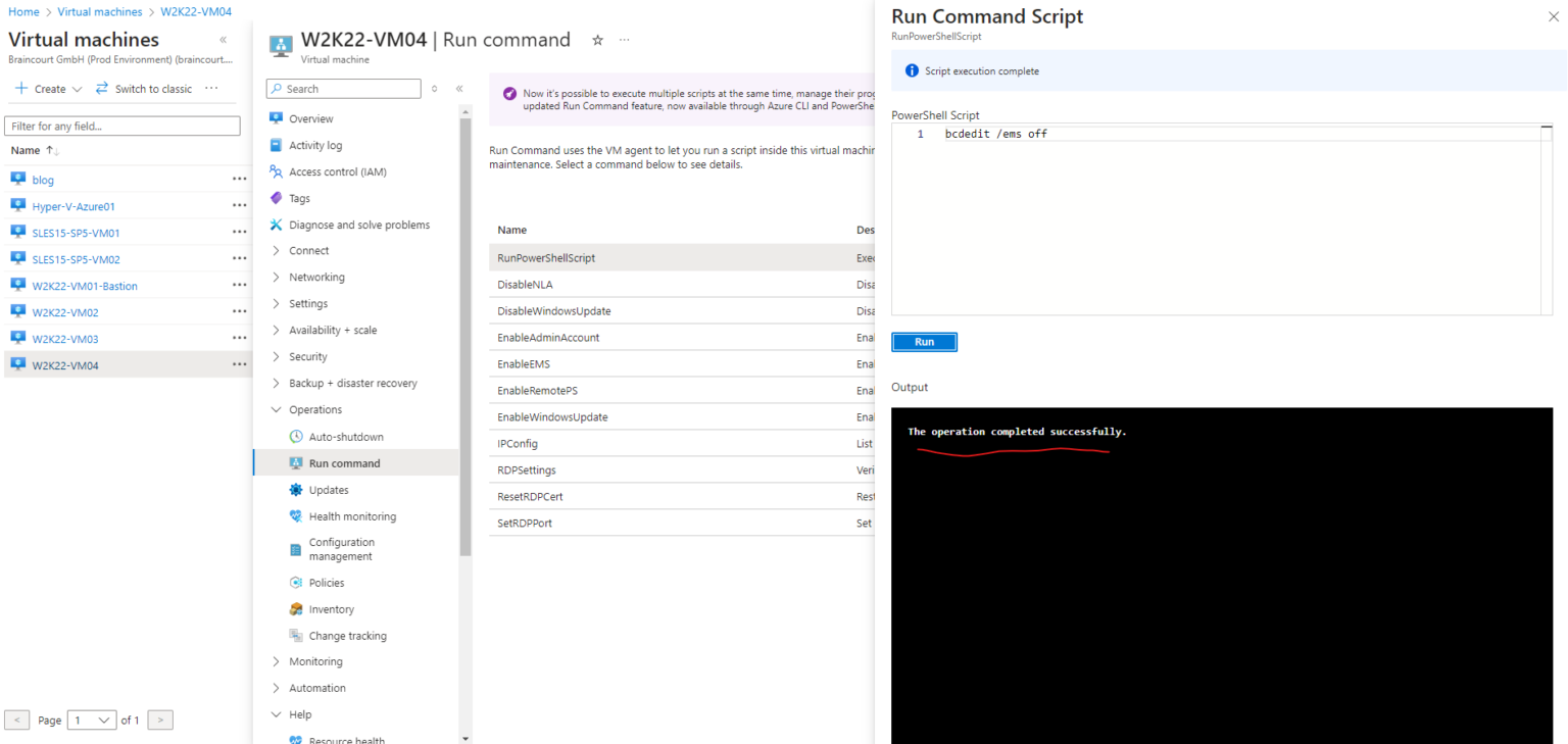 How to run Azure VMs in Safe Mode – RDP Service not available in Safe Mode – Using the Serial ...
