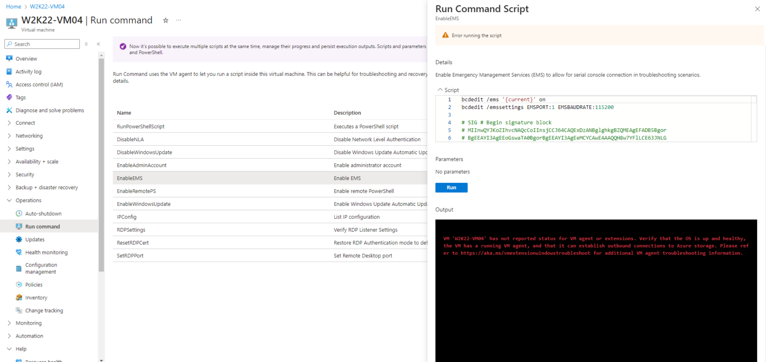 How To Run Azure Vms In Safe Mode Rdp Service Not Available In Safe Mode Using The Serial