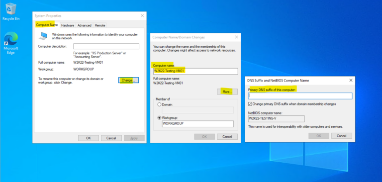 Impact of DNS Primary Suffix and DNS Suffix Search List on the DNS Name ...