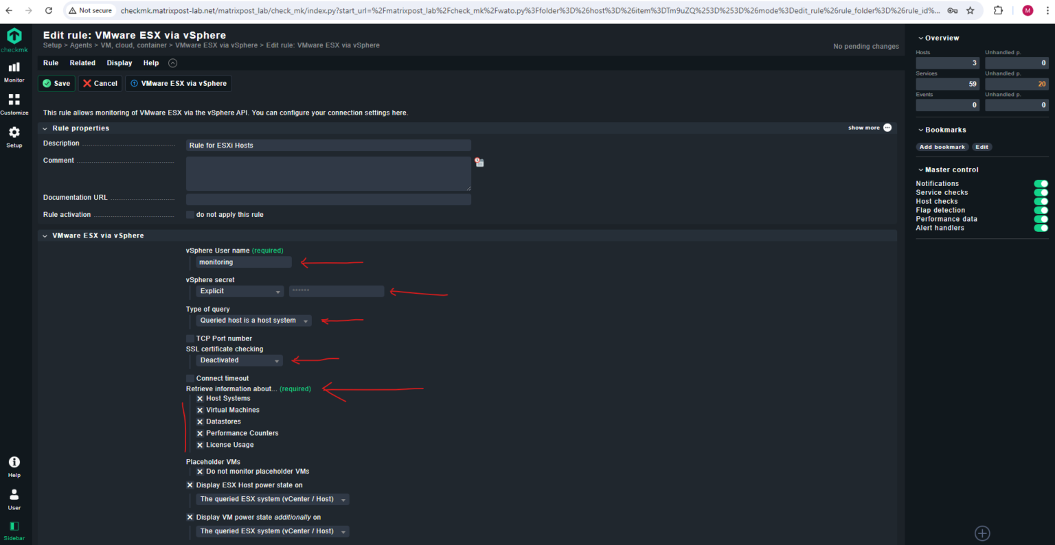 How to monitor VMware vSphere Environments in Checkmk - .matrixpost.net