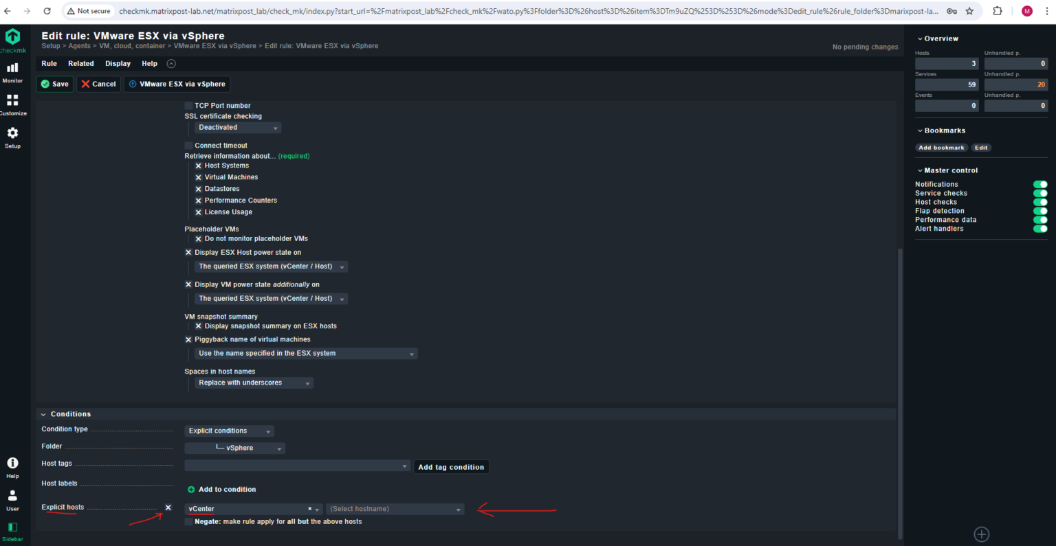 How to monitor VMware vSphere Environments in Checkmk - .matrixpost.net