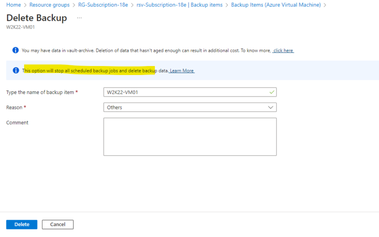 Deleting Azure Recovery Services Vault failed - .matrixpost.net