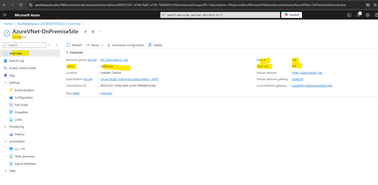 Set up an IPSec route-based Site-to-Site VPN Tunnel between Azure and ...