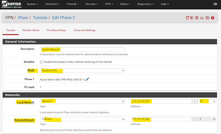 Set up an IPSec route-based Site-to-Site VPN Tunnel between Azure and On-Premise (Home Network ...