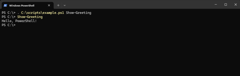 What is PowerShell Dot Sourcing? - .matrixpost.net